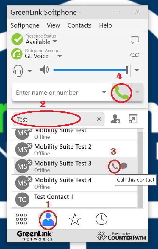GreenLink Softphone Desktop App: How to make calls