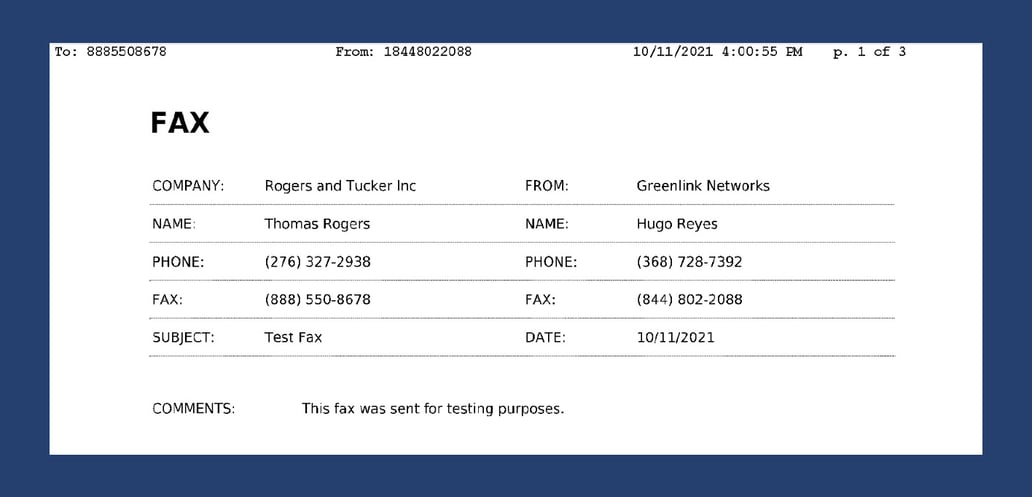 Faxing: How to add a Cover Page to an Outbound Fax?