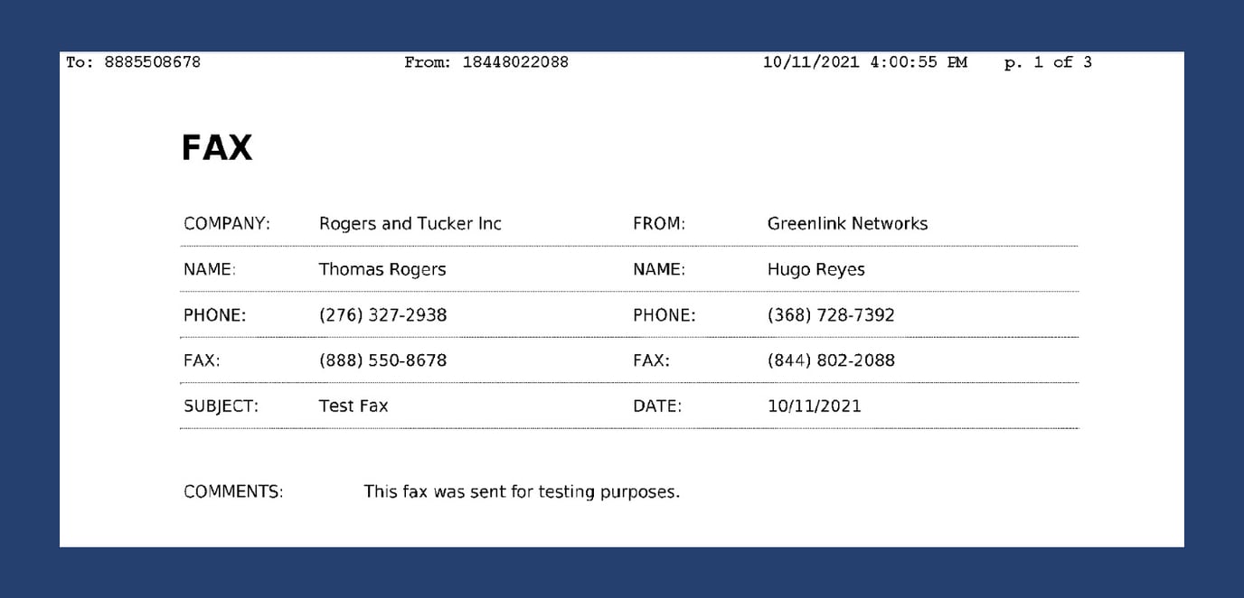 Faxing: How to add a Cover Page to an Outbound Fax?