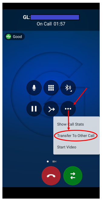 Greenlink Mobile Softphone: How to Transfer a Call When Having Two Active Calls