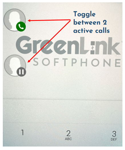 Greenlink Mobile Softphone: How to Transfer a Call When Having Two Active Calls