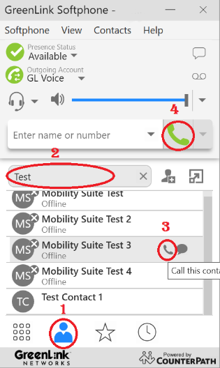 GreenLink Softphone Desktop App: How to make calls