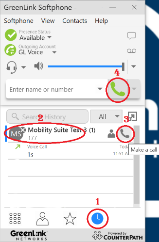 GreenLink Softphone Desktop App: How to make calls
